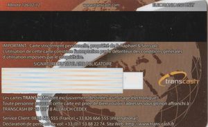 Bank Card: Transcash (Raphaels Bank, FranceCol:FR-VI-0033