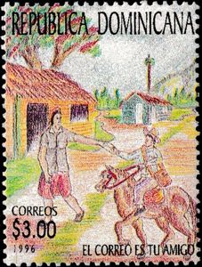 Timbre: Drawing, by W.F.N. Espinal (République DominicaineMi:DO 1801,Sn ...