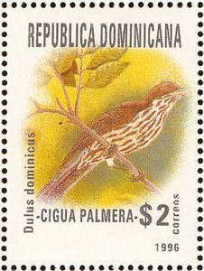 Sello: Palmchat (Dulus dominicus) (República Dominicana(National ...
