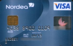 Bank Card: Nordea Visa Blue (Nordea Bank, RussiaCol:RU-VI-0644.02