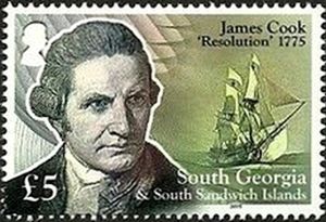 Cross Stitch James Cook Needleminder British Postage Stamp Art ...