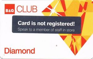 Functional Card: B&Q Club Diamond (Shops - Building Materials, United Kingdom of Great Britain ...
