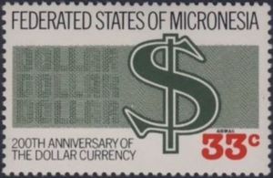 Stamp: US currency, bicent. (Micronesia, Federated States of ...