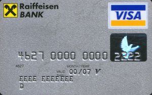 Bank Card: Europe map D (Raiffeisenbank, RussiaCol:RU-VI-0377.04