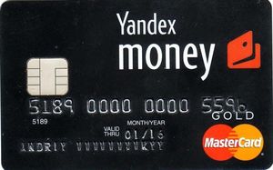 Bank Card: Yandex Money (Tinkoff Credit Systems, Russia) Col:RU-MC-0119.02