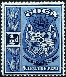 Stamp: Coat of arms of Tonga (Tonga(Definitives 1897: King George Tupou ...