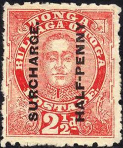 Stamp: King George Tupou II (1874-1918) (Tonga(Definitives 1895: King ...