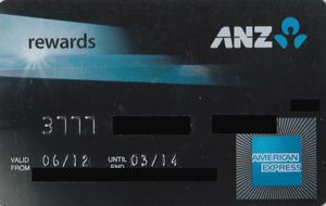 Bank Card: ANZ - rewards (Australia and New Zealand Banking Group ...