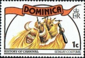 Stamp: Sensay costume (Dominica(History of carnival) Mi:DM 562,Sn:DM ...