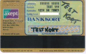 Bank Card: Den norske Bank (DnB Kort AS, Norway) Col:NO-VI-0023