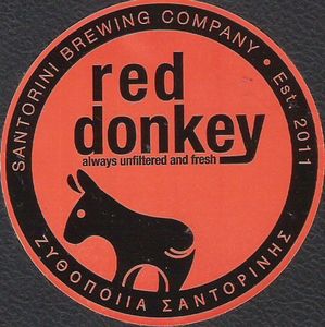 Drink Label: Red Donkey (Santorini Brewing Company, GreeceCol:GR-BEER ...
