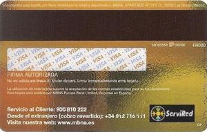 Bank Card: Mbna AvantCard (MBNA, Europa Bank, SpainCol:ES-VI-0603