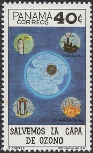 Stamp: Causes of Hole in Ozone Layer (Panama) (Ozone Layer Protection ...