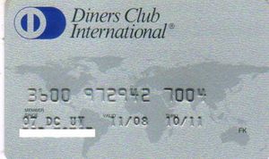 Bank Card: Diners Club International (Diners Club SLO, SloveniaCol:SI ...