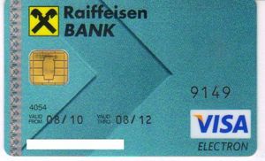 Bank Card: Raiffeisen Bank (Raiffeisen Bank, SerbiaCol:RS-VE-0003