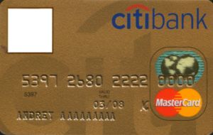 Bank Card: Citibank (Citibank, RussiaCol:RU-MC-0656