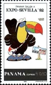 Stamp: Expo ’92, Sevilla (PanamaMi:PA 1740,Sn:PA 802,Yt:PA 1101,Sg:PA ...