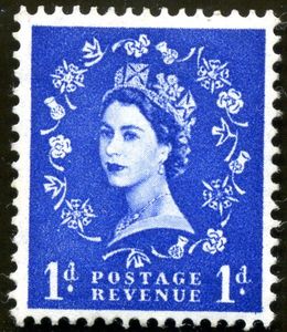 Stamp: Queen Elizabeth II - Predecimal Wilding (United Kingdom of Great ...
