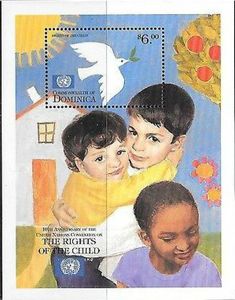 Stamp: Rights of the Child (Dominica(Rights of the Child) Mi:DM BL380 ...