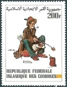 Stamp: Paintings by Norman Rockwell (Comoros(Paintings by Norman ...