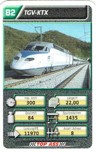 Game Card: B2 - Superzüge - TGV-KTX (Quartett - Trains) (D - ASS - Superzüge - Best.-Nr. 710253 ...