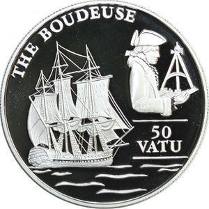 Coin: 50 Vatu (French Frigate "The Boudeuse") (Vanuatu(1992~today ...