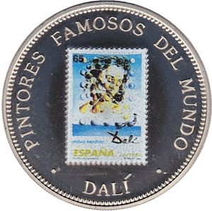Coin: 7,000 Francos (Salvador Dali - Spanish stamp) (Equatorial Guinea ...