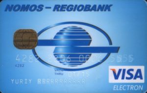 Bank Card: RegioBank - Nomos (RegioBank, RussiaCol:RU-VE-0494