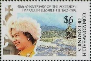 Stamp: Queen Elizabeth II’s Accession (Dominica(Queen Elizabeth II’s ...