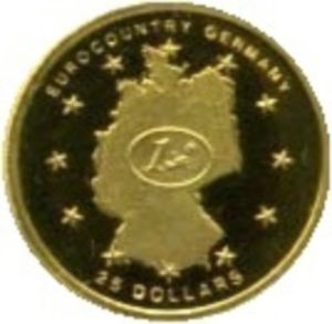 Coin: 25 Dollars (Map of Germany) (Liberia) (1965~Today - Numismatic ...