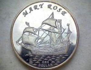 Coin: 1 Dollar (Mary Rose) (Fantasy Issues(Gilbert Islands) Col:FF-000659