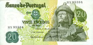 Banknote: 20 Escudos (Portugal) (1968-1982 Issue) Wor:P-173a.8