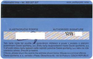 Bank Card: ČESKÁ SPOŘITELNA - Student+ (Česká Spořitelna, Czech ...