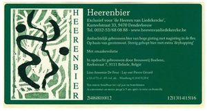 Drink Label: Heerenbier (Boelens, BelgiumCol:BE-BEER-006111