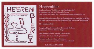 Drink Label: Heerenbier (Boelens, BelgiumCol:BE-BEER-006114