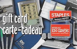 Gift Card: Gift Card (Staples, Canada(Staples) Col:CA-Sta-003