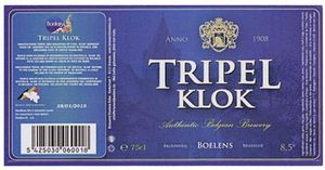 Drink Label: Tripel Klok (Boelens, BelgiumCol:BE-BEER-006164