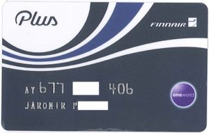Functional Card: Plus - FinnAir. Oneworld (Airlines, Finland(Finnair ...