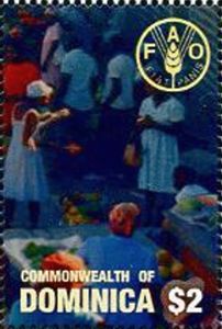 Stamp: FAO, 50th anniversary (Dominica(F.A.O., 50th Anniversary) Mi:DM ...