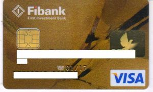 Bank Card: FiBank Visa Gold - 11/13/001 (First Investment Bank, BulgariaCol:BG-VI-0067.01