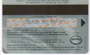 Bank Card: Merita Bank (Merita Bank Ab, FinlandCol:FI-VI-0013