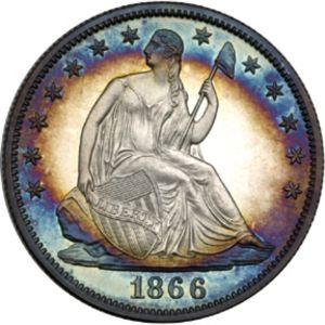 Coin: 50 Cents / Half Dollar (Seated Liberty) (United States of America ...