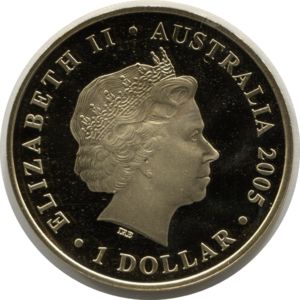 Coin: 1 Dollar (Aboriginal picture of Kangaroo) (Australia) (1970~Today ...
