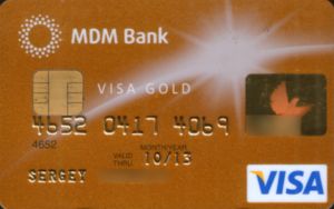 Bank Card: MDM-bank Visa GOLD (MDM-bank, RussiaCol:RU-VI-0736.02