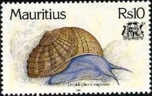 Stamp: Tropidophora eugeniae (Mauritius(Snails) Mi:MU 815,Sn:MU 824,Yt ...
