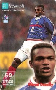 Phonecard: Marcel Desailly - Panini (Intercall, France(Football ...