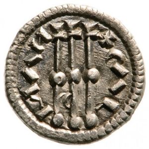 Moneda: 1 Denar (Hungría) (1095~1116 - 9th King Coloman the Learned ...