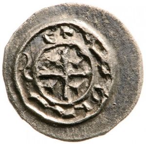 Moneda: 1 Denar (Hungría) (1095~1116 - 9th King Coloman the Learned ...