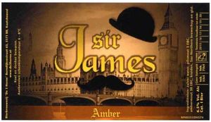 Drink Label: Sir James Amber (De 3 Horne, NetherlandsCol:NL-BEER-004193
