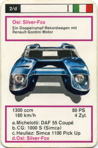 Game Card: 2/d - I - Osi: Silver-Fox (Quartett - Cars(D - FXS ...